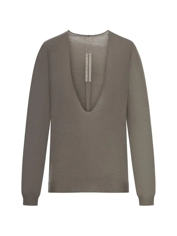 Rick Owens V Neck Sweater - Grey