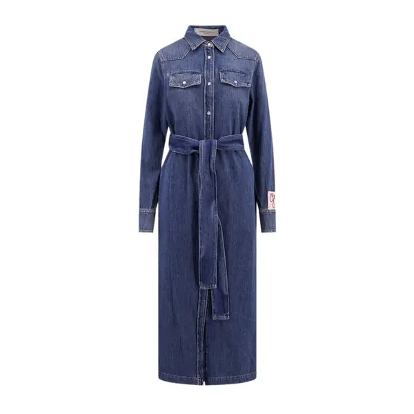 GOLDEN GOOSE Denim Shirt Dress With Belt