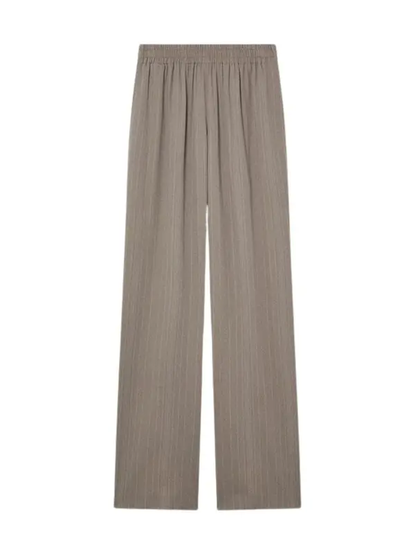 GOLDEN GOOSE Brittany" Striped Wide Leg Pants - Beige