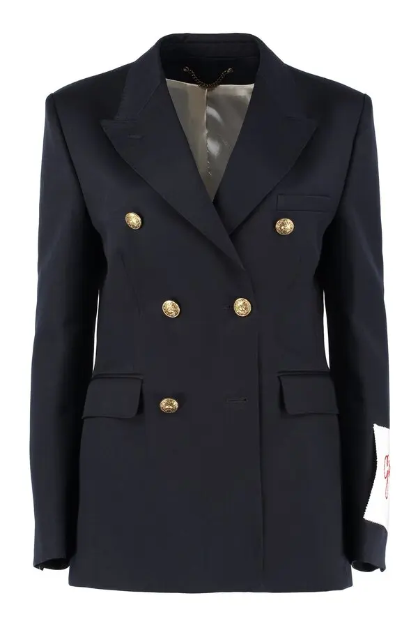 GOLDEN GOOSE Diva Double-breasted Blazer With Peak Lapels