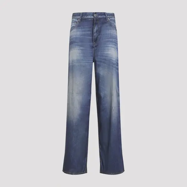 GOLDEN GOOSE Journey W`s" Boyfriend Peggy Pant Archive Denime Print - Blue