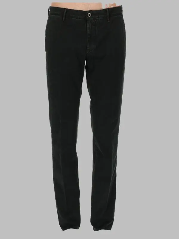 Incotex Cotton Blend Slim Fit Trousers - Black