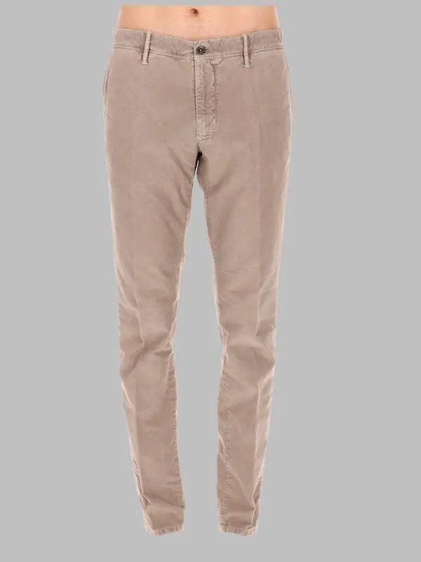 Incotex Slim Fit Cotton Blend Trousers - Beige