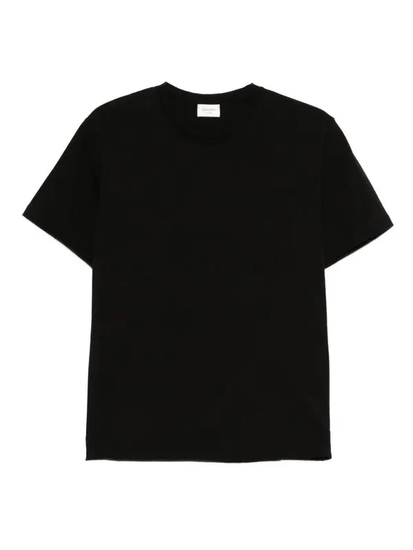 Saint Laurent Short Sleeve Cotton Crew Neck T-shirt For - Black
