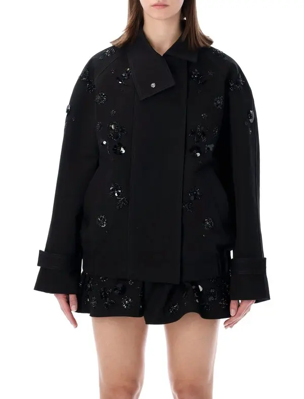 GOLDEN GOOSE Embellished Denim Jacket With Sequins And Crystals