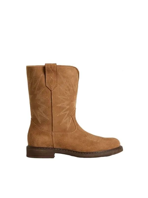 GOLDEN GOOSE Wish Star Biker Suede Cowboy Boots