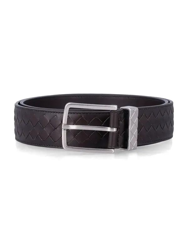 Bottega Veneta Intrecciato Leather Belt - Fondent
