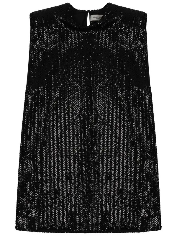 GOLDEN GOOSE Sequined Mini Dress - Black