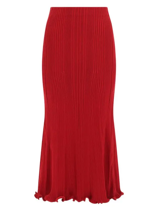 SELF-PORTRAIT A-line Mini Skirt - Red