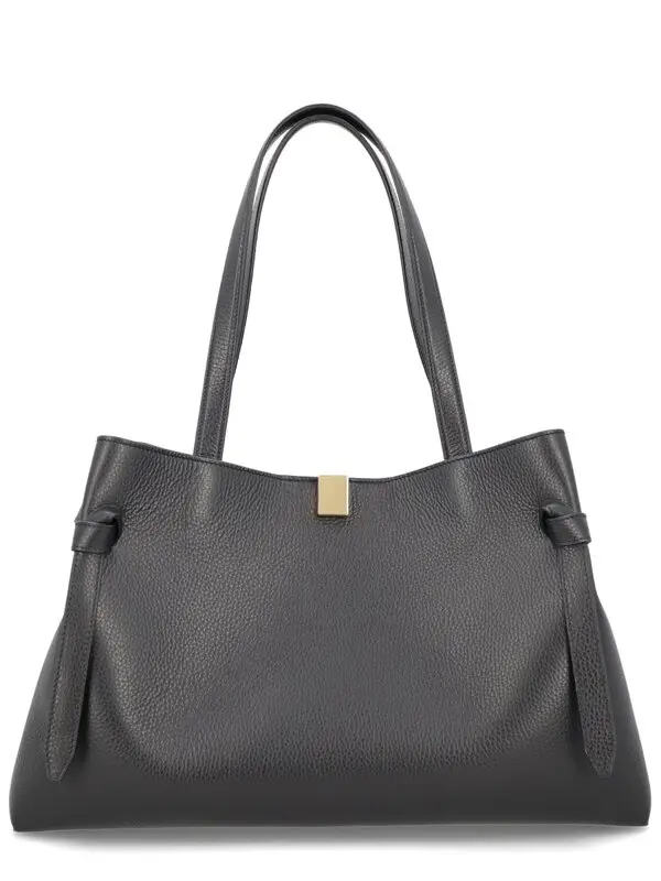 Yuzefi Gyoza Mini Pebble Grained Leather Tote - Black