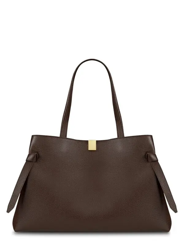 Yuzefi Gyoza Tote Pebble Grained Leather - Brown