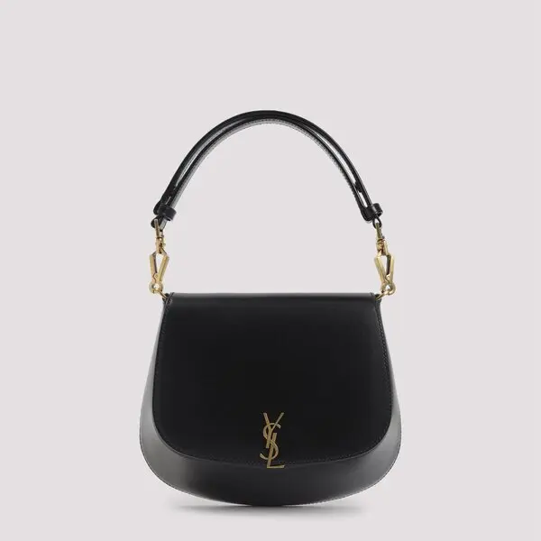 Saint Laurent Mini Leather Shoulder Bag 17x20x7.5 - Black