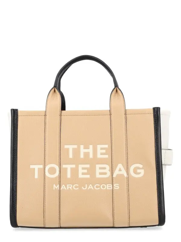Marc Jacobs Leather Tote Bag - Beige