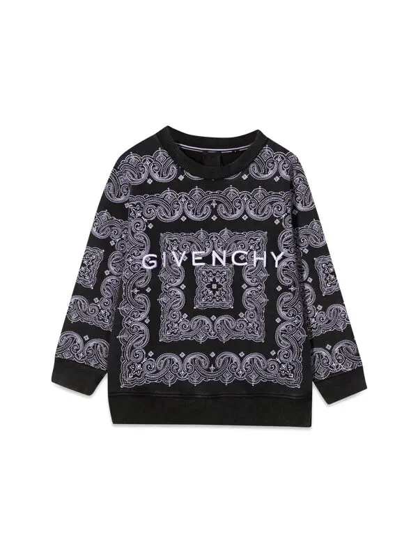 Givenchy Crewneck Sweatshirt With Bandana Print And Logo - Black