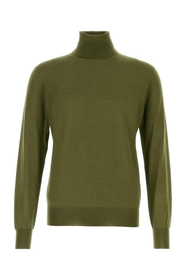 Saint Laurent Wool-cashmere-silk Turtleneck Sweater - Green