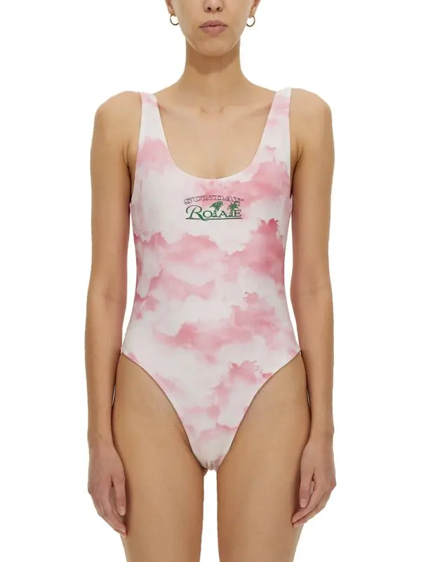 ROTATE BY BIRGER CHRISTENSEN One-piece Swimsuit With Round Shoulders - Pink