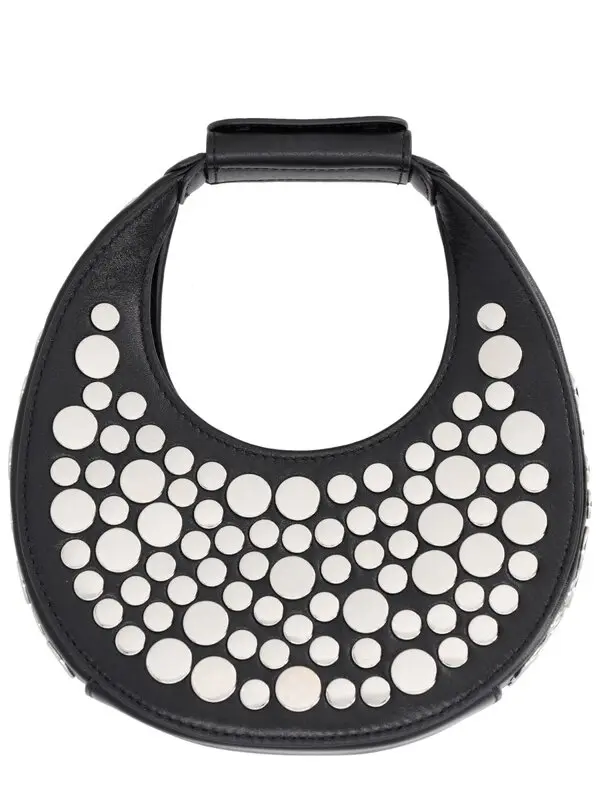 Staud Studded Leather Shoulder Bag - Black
