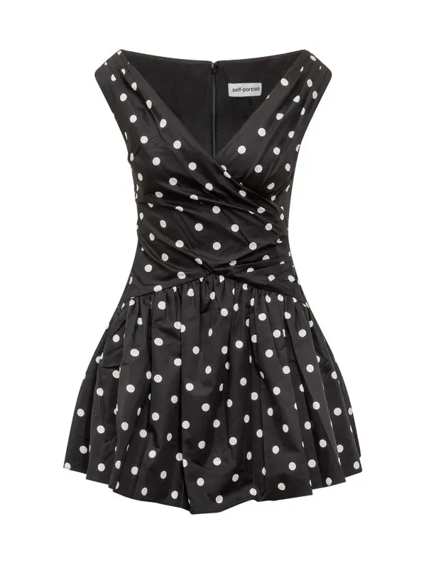 SELF-PORTRAIT Polka Dot Mini Dress