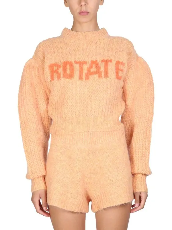 ROTATE BY BIRGER CHRISTENSEN Logo Knit Sweater