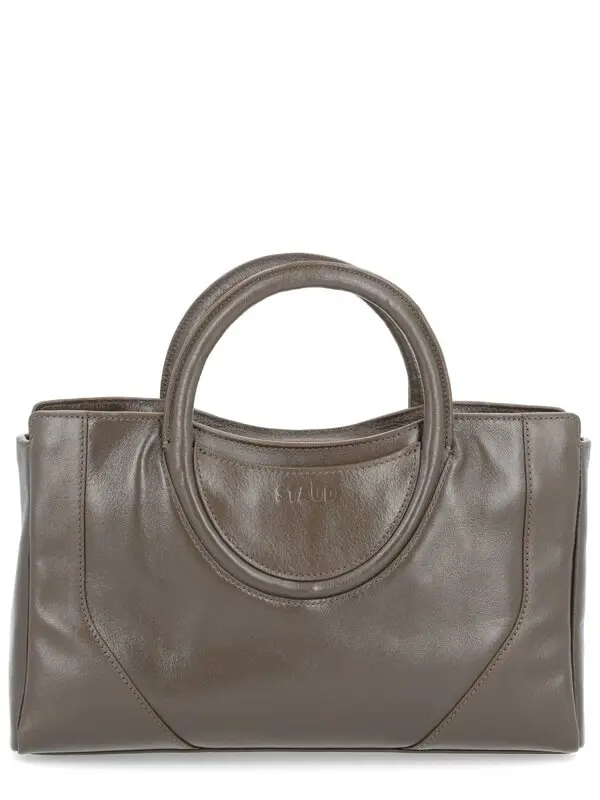 Staud Structured Leather Tote Bag - Brown