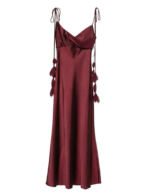 SELF-PORTRAIT Mini Floral Satin Dress - Red