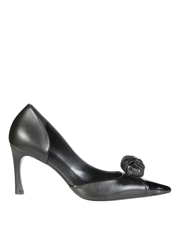 ROTATE BY BIRGER CHRISTENSEN Knot-appliqué Leather Pumps