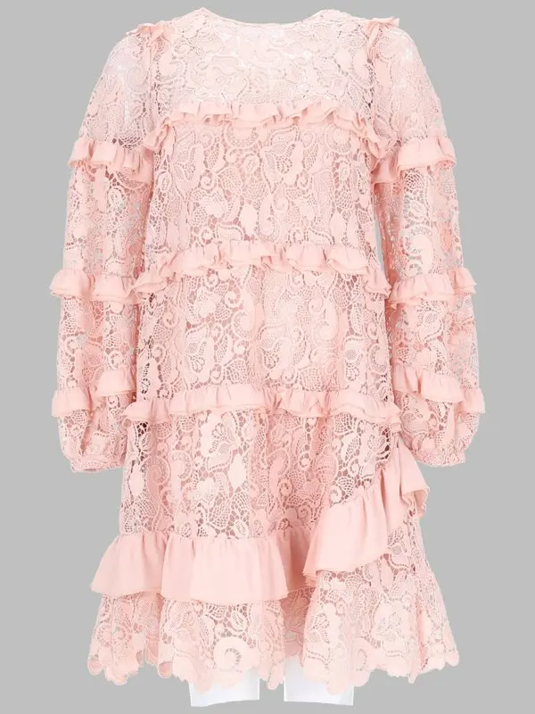 N°21 Mini Lace Suit With Ruffled Details