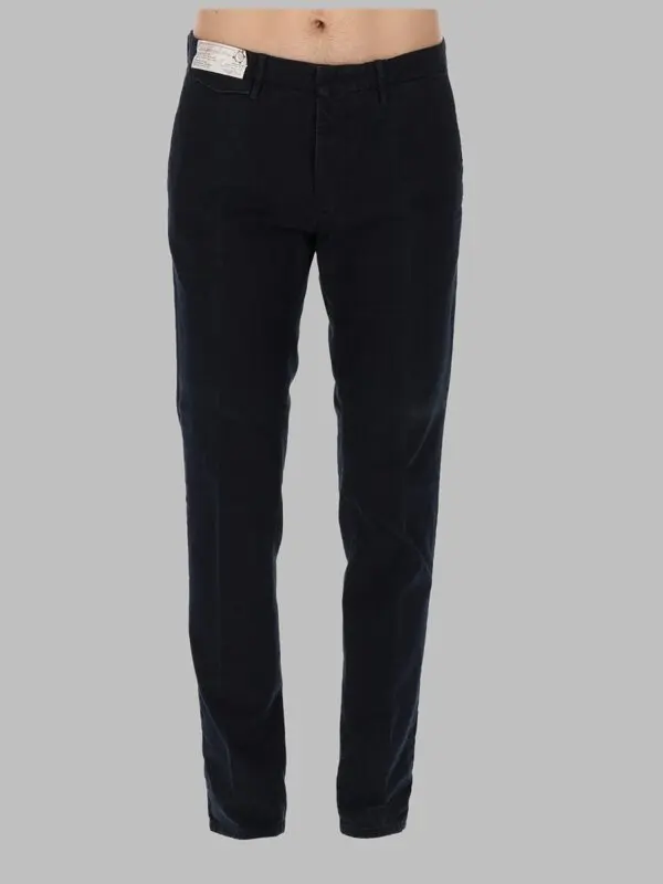 Incotex Premium Cotton Jeans With Signature Logo - Black