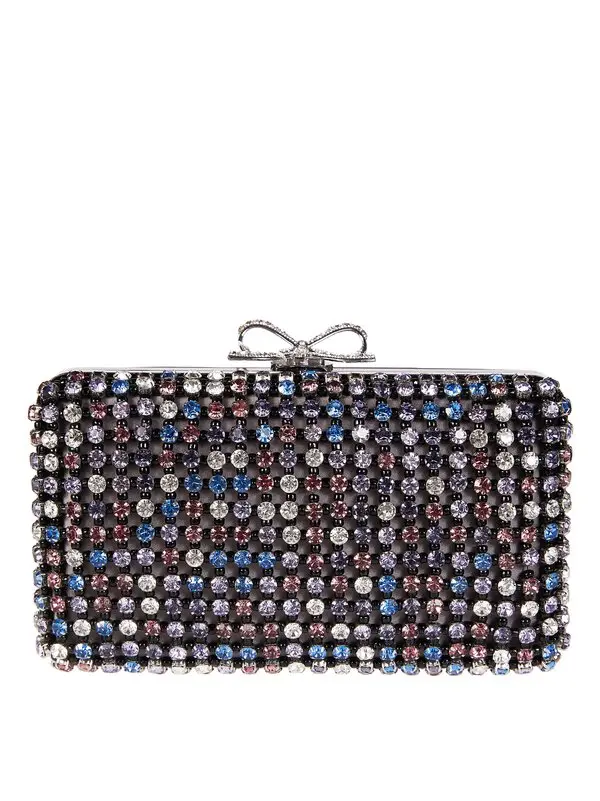 SELF-PORTRAIT Crystal Embellished Clutch Bag