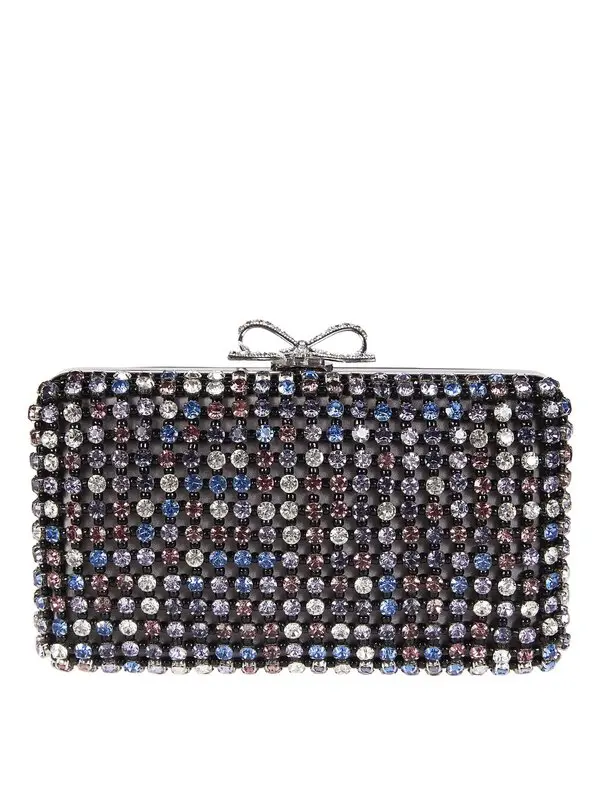 SELF-PORTRAIT Crystal Embellished Clutch Bag