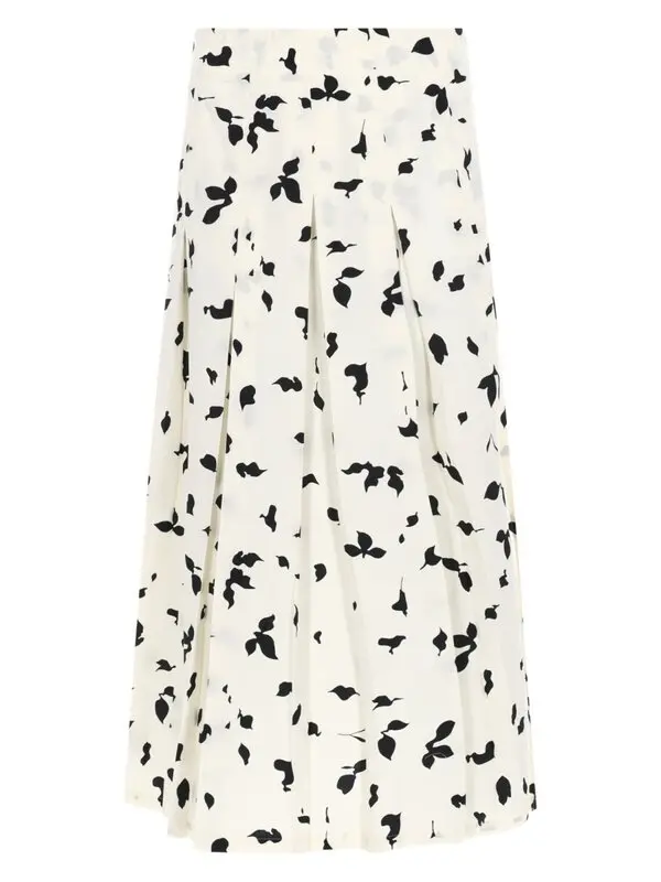 ALYSI Printed Pleated Midi Skirt