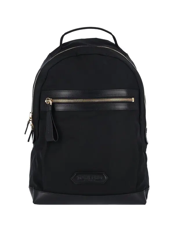 TOM FORD Polyester And Calf Leather Backpack - Black
