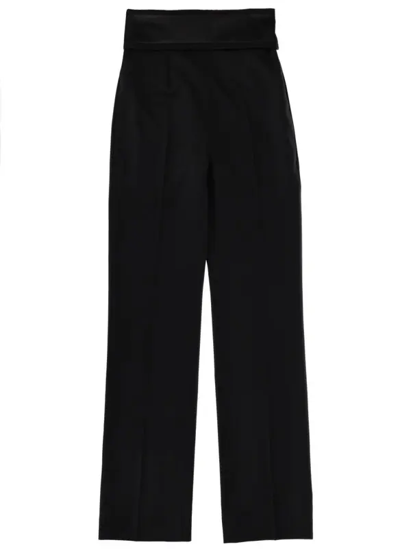 Alexander McQueen High-waisted Tailored Wool Trousers - Black