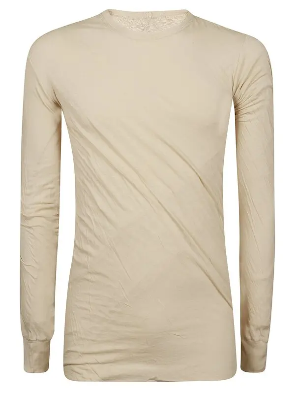 Rick Owens Ruched Cotton-jersey T-shirt - Beige