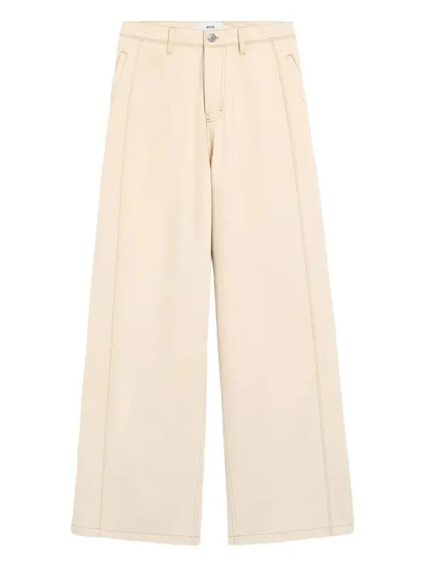 AMI Paris Wide-leg Tailored Trousers