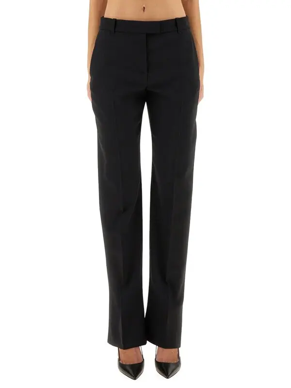 Alexander McQueen Wool Gabardine Tailored Trousers