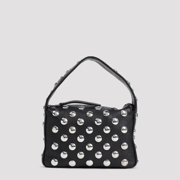 Khaite Elena Small Studded Textured-leather Shoulder Bag