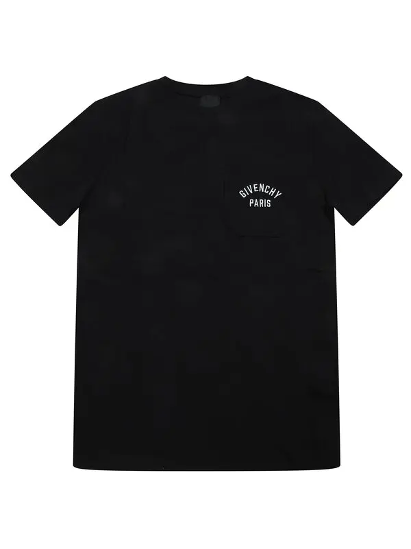 Givenchy Black Cotton Pocket T-shirt - Nero