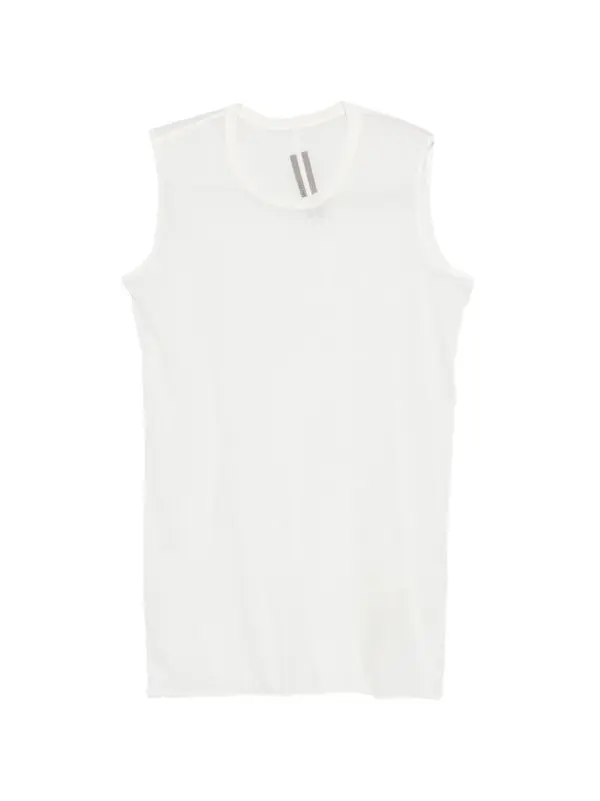 Rick Owens Ribbed Round Neck Short Sleeve T-shirt Size - White