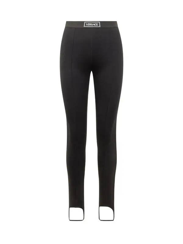 Versace Mini High-waisted Jersey Leggings - Black