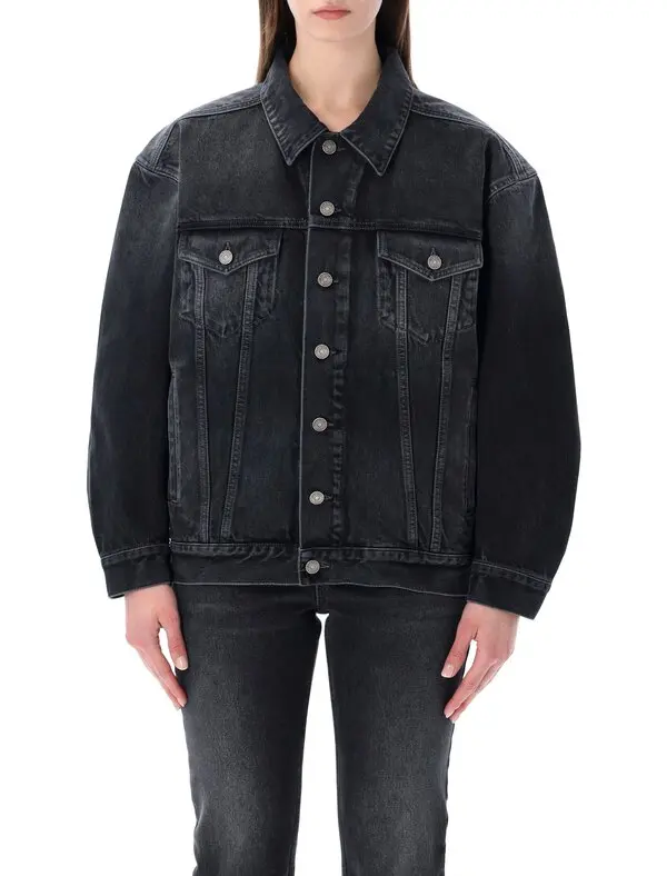 Saint Laurent Oversized Denim Jacket - Ash Black