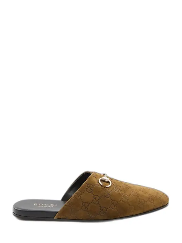 Gucci Mule With Horsebit In Gg Supreme