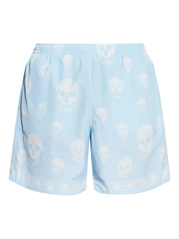 Alexander McQueen Classic Skull Pants - Bluewhite