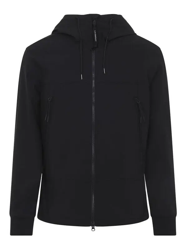 C.P. COMPANY Essential Zip-up Hooded Jacket - Nero