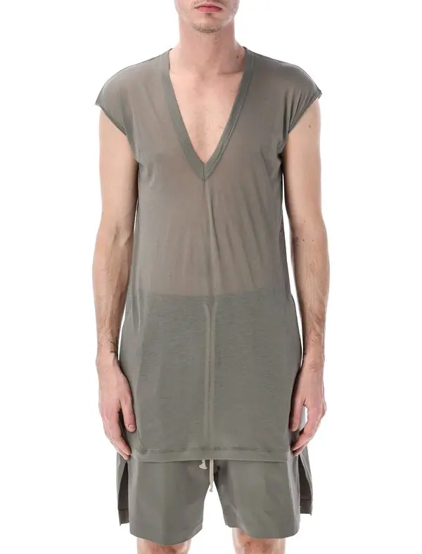 Rick Owens Sleeveless Deep V Neck T-shirt Size - Euca