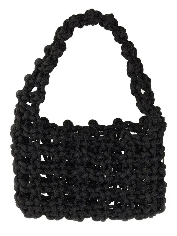 Kara Knotted Shoulder Bag - Black
