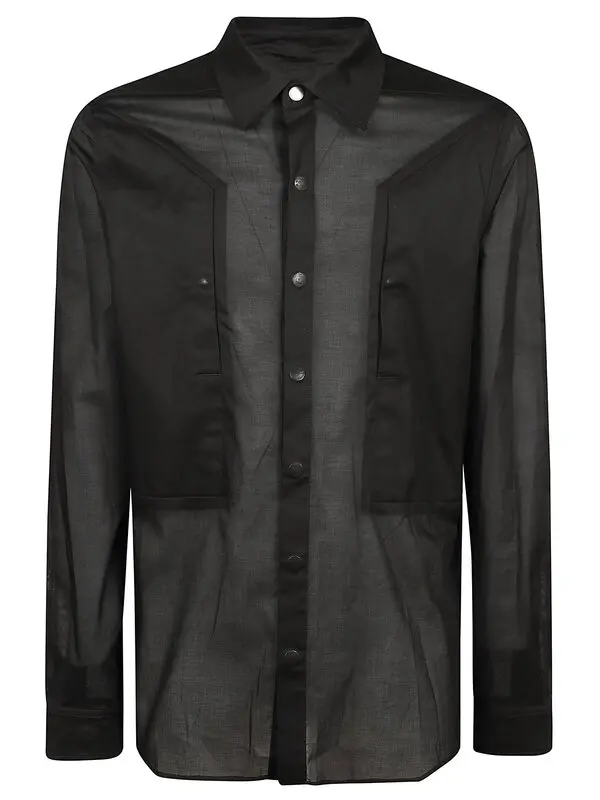 Rick Owens Lightweight Cotton Shirt - Black