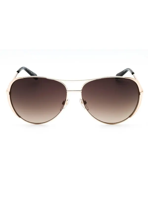 Marc Jacobs Aviator Sunglasses - Gold Havana/brown Sf