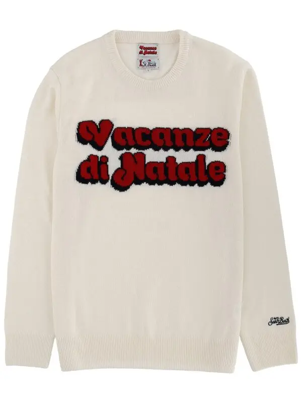 MC2 SAINT BARTH Graphic Crewneck Wool-blend Sweater - Grey