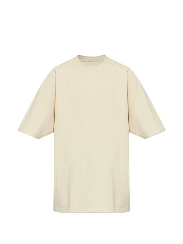 Rick Owens Short Sleeve T-shirt With Crenated Neck Size - Beige